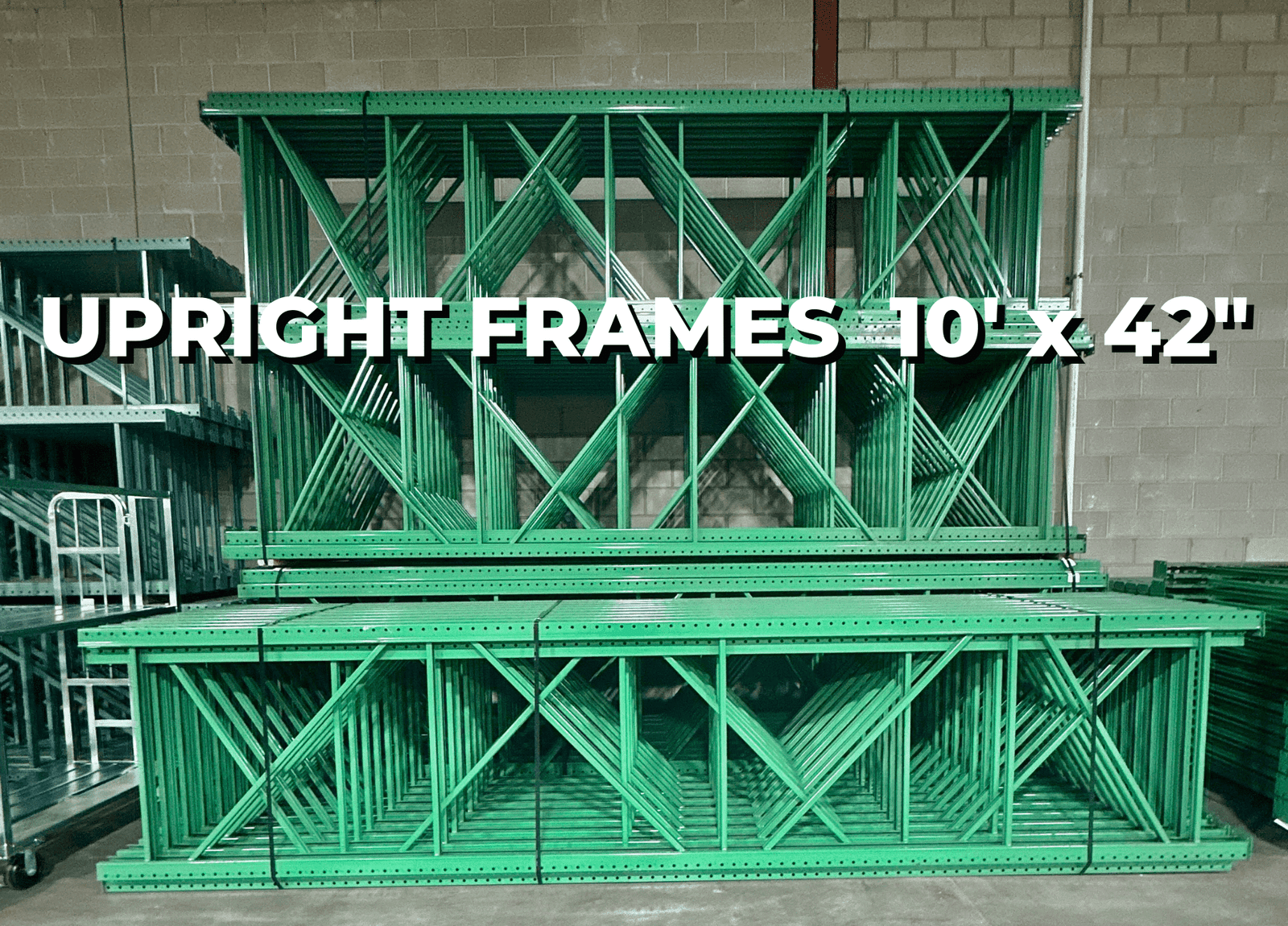 Tear Drop Pallet Rack Upright Frames 10' x 42" - Order Now